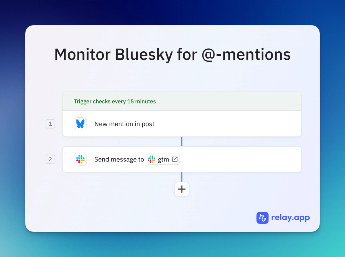 A Bluesky integration powered by the open web | Relay.app Blog