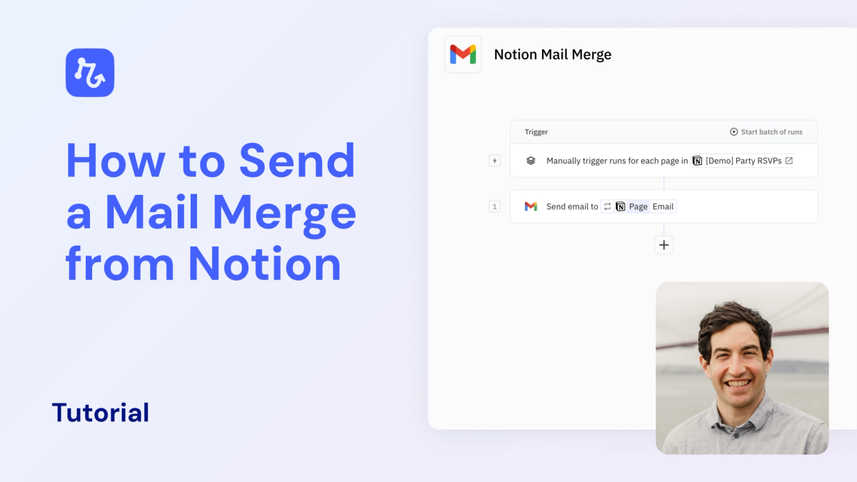 How to Send a Mail Merge from Notion | Relay.app Blog
